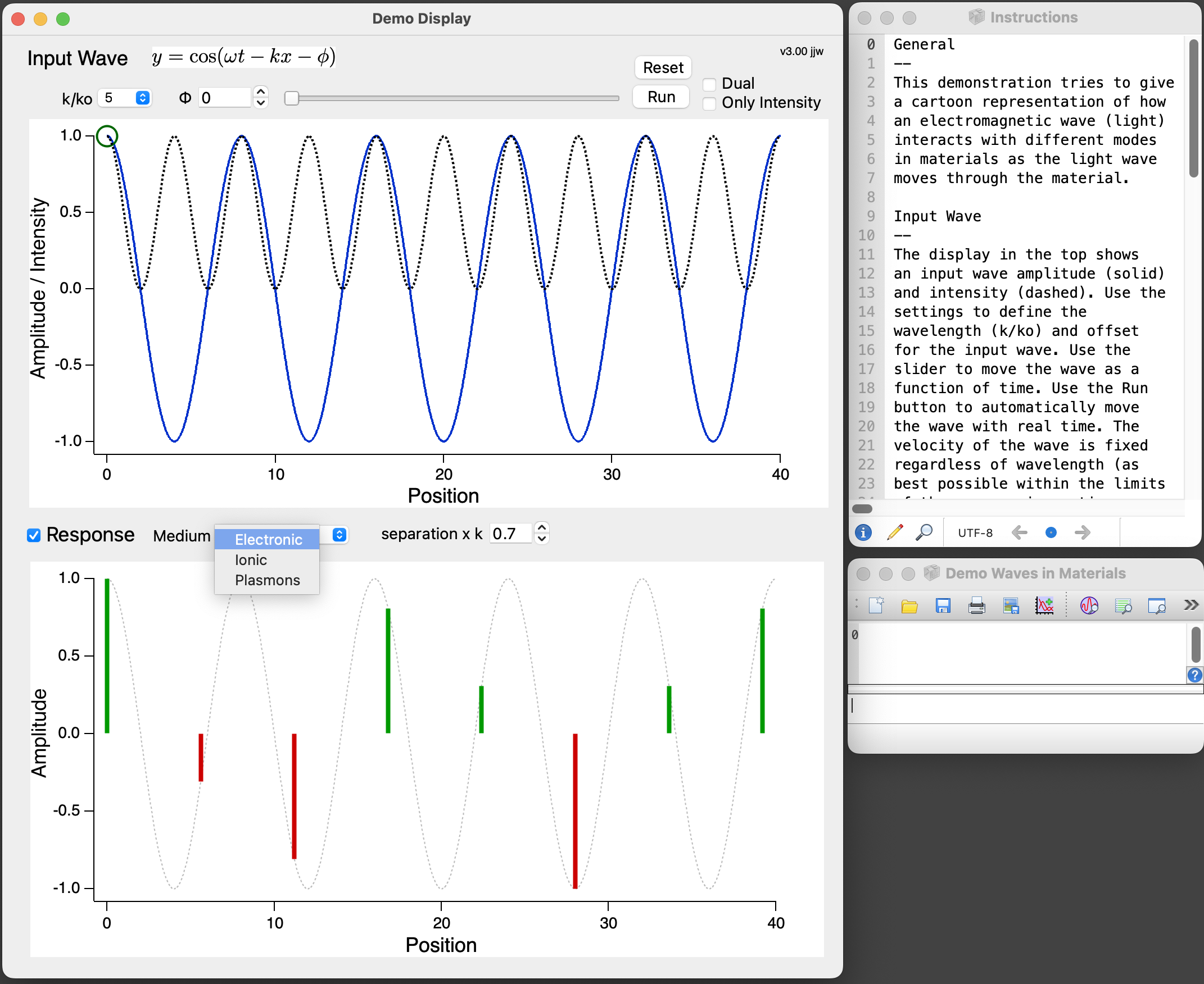 Demo Waves in Materials | Igor Pro by WaveMetrics